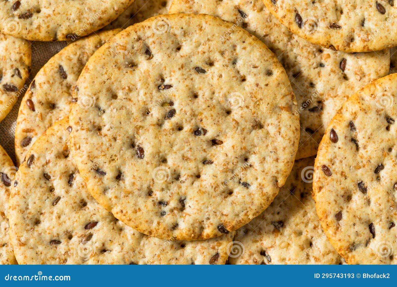 Homemade Whole Wheat Round Crackers Stock Image - Image of healthy ...