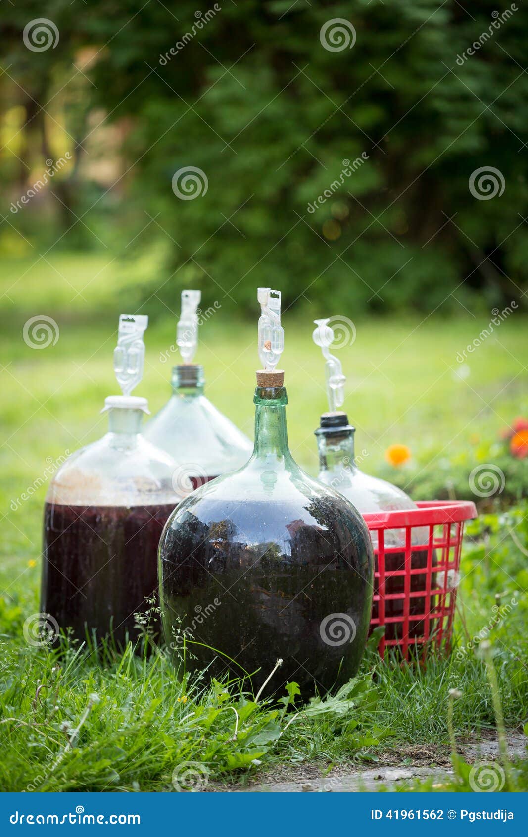 Homemade wine stock photo. Image of seasoning, basket - 41961562