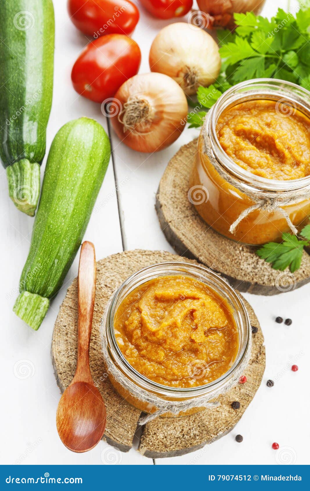 Homemade zucchini puree stock photo. Image of baby, greens - 79074512