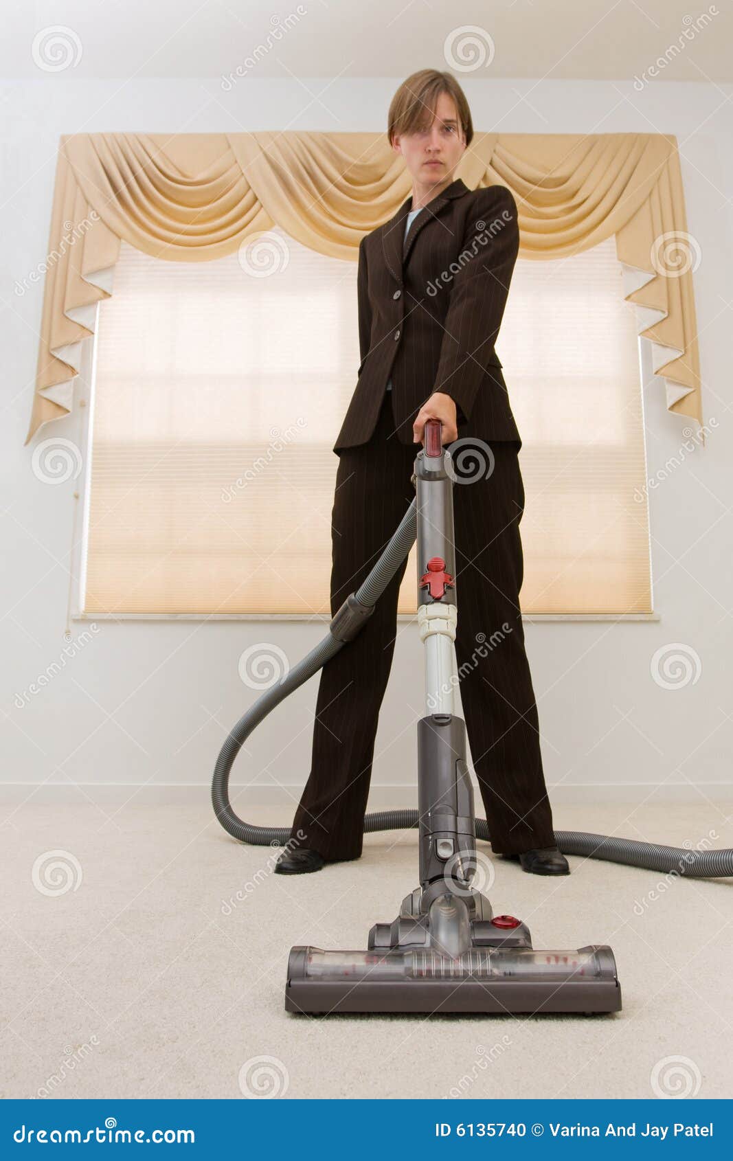 Homemaker stock photo. Image of female, vacume, funny - 6135740