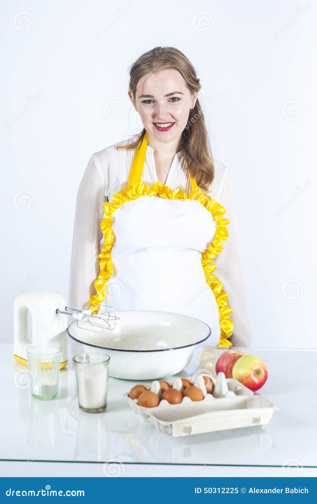 Homemaker in kitchen stock image. Image of homemaker - 50312225
