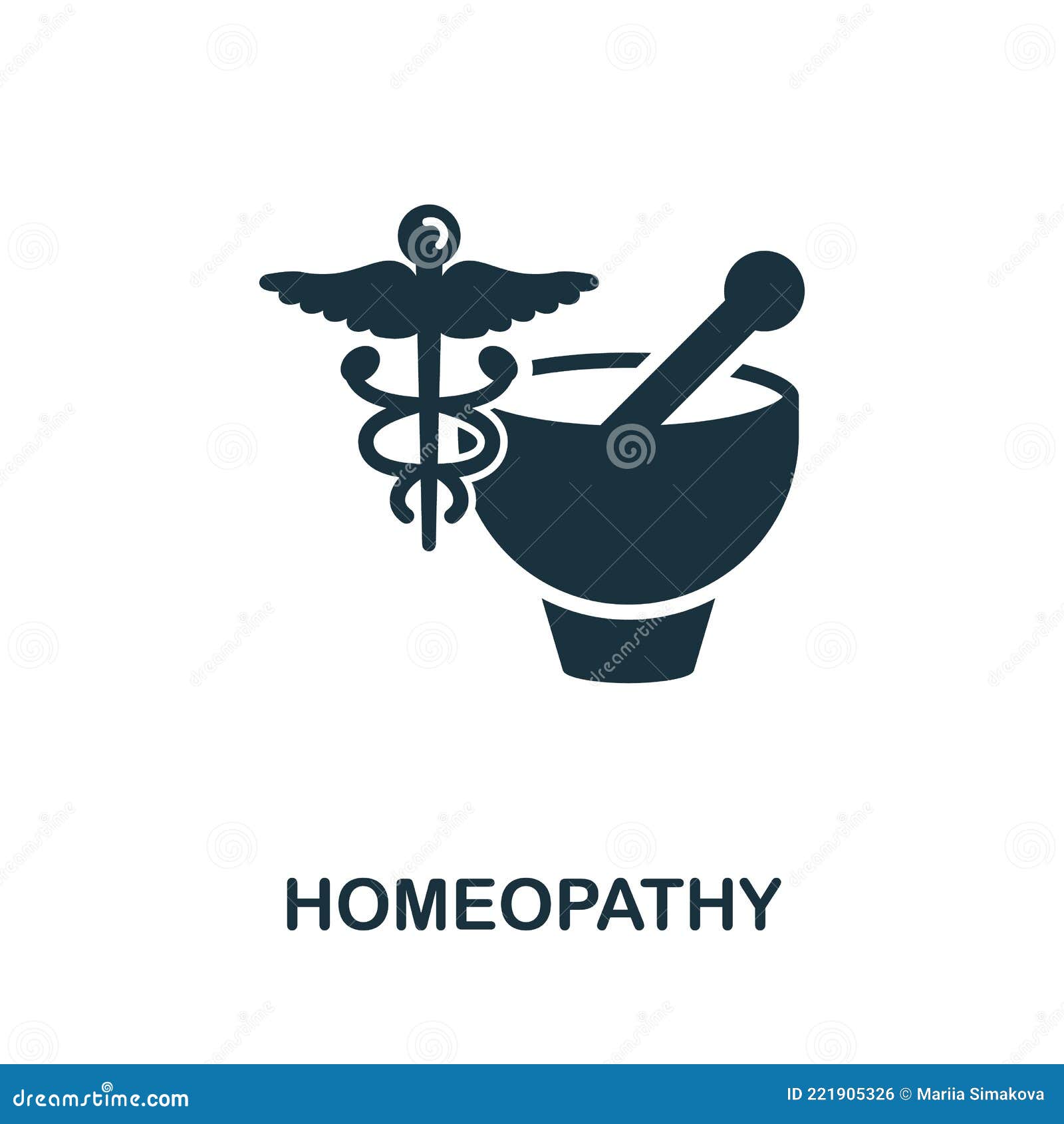Homeopathy Icon. Monochrome Simple Element from Therapy Collection ...