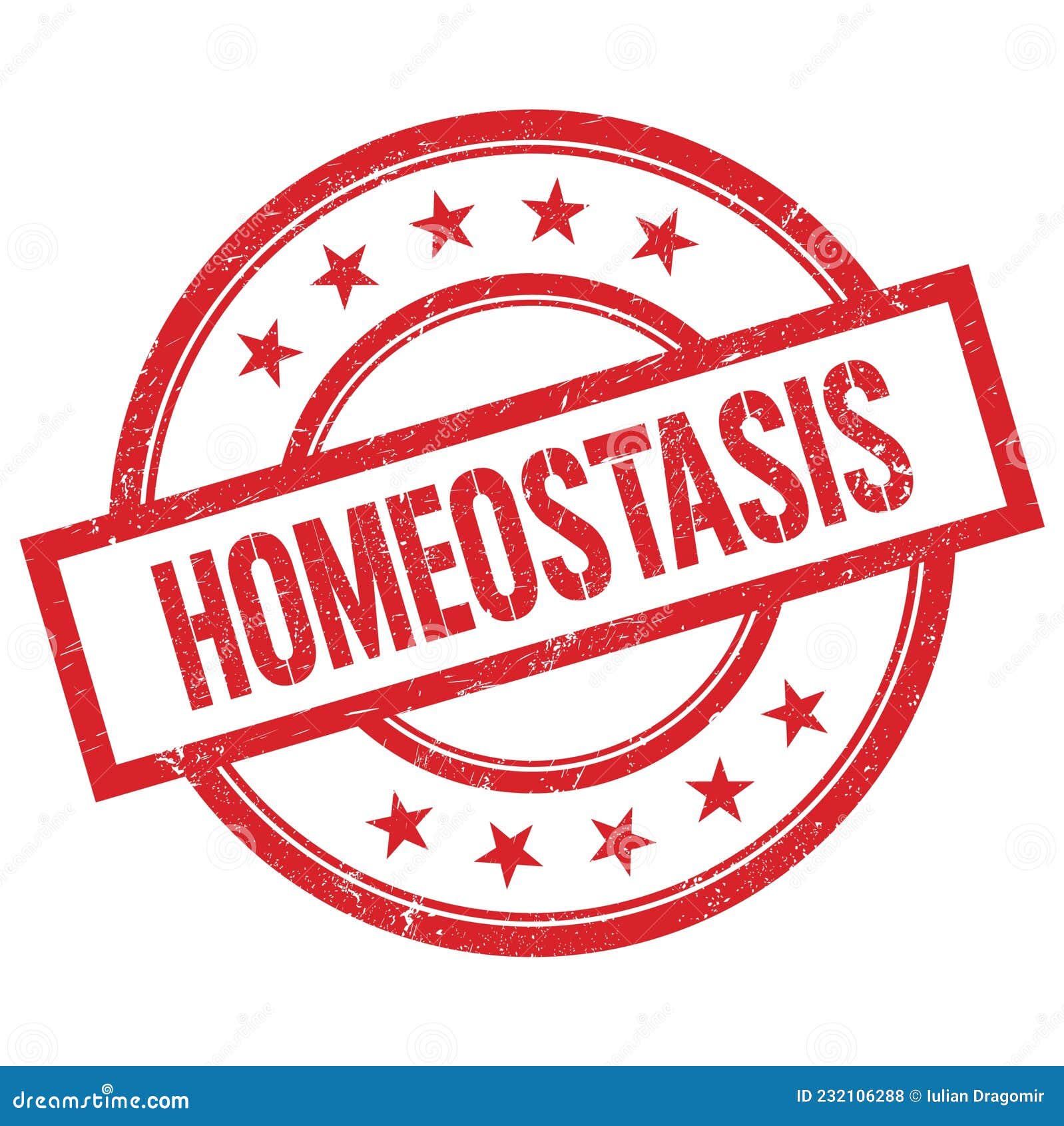 HOMEOSTASIS Text Written on Red Vintage Round Stamp Stock Illustration ...