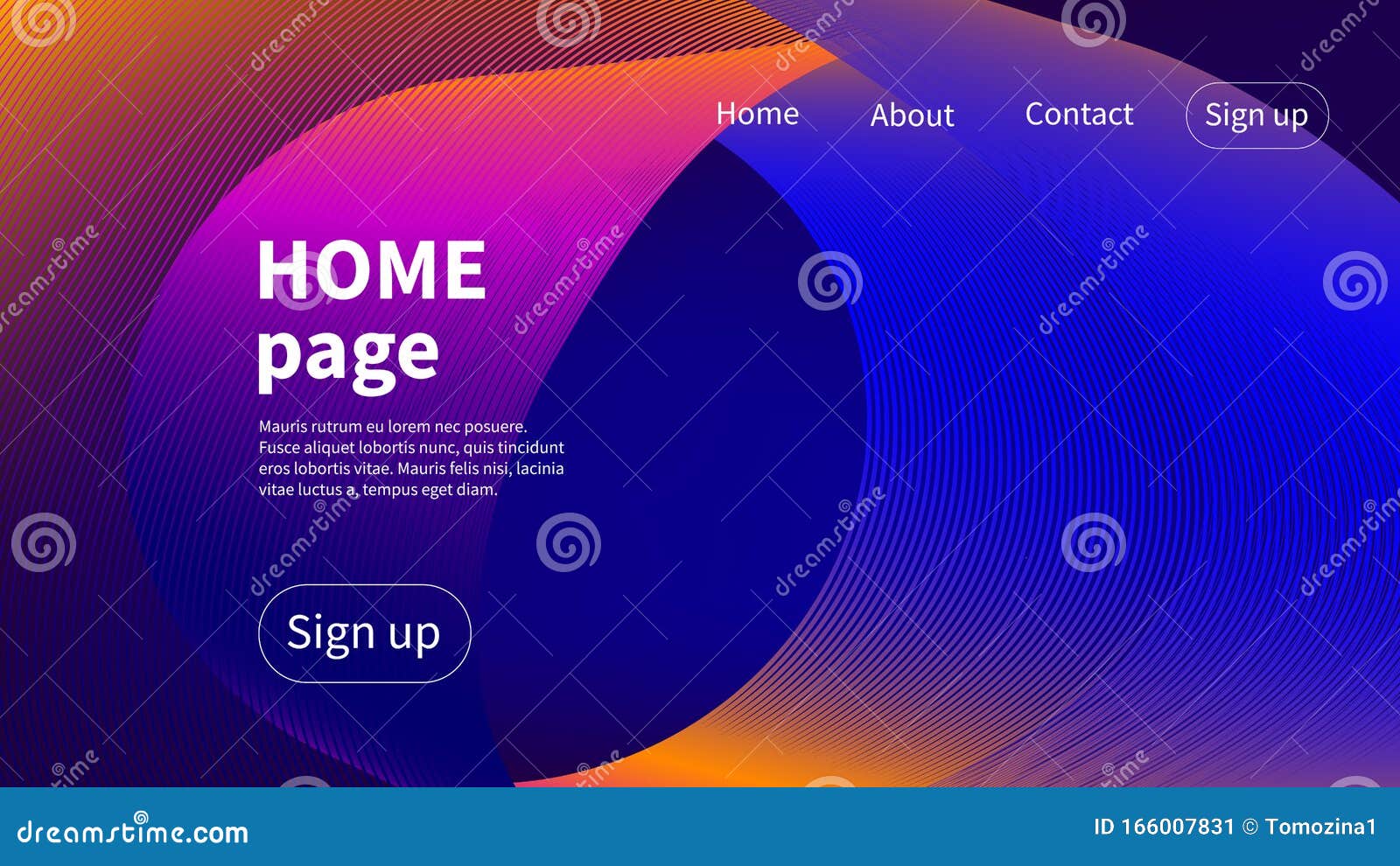 Homepage Abstract Graphic Design Stock Vector - Illustration of ...