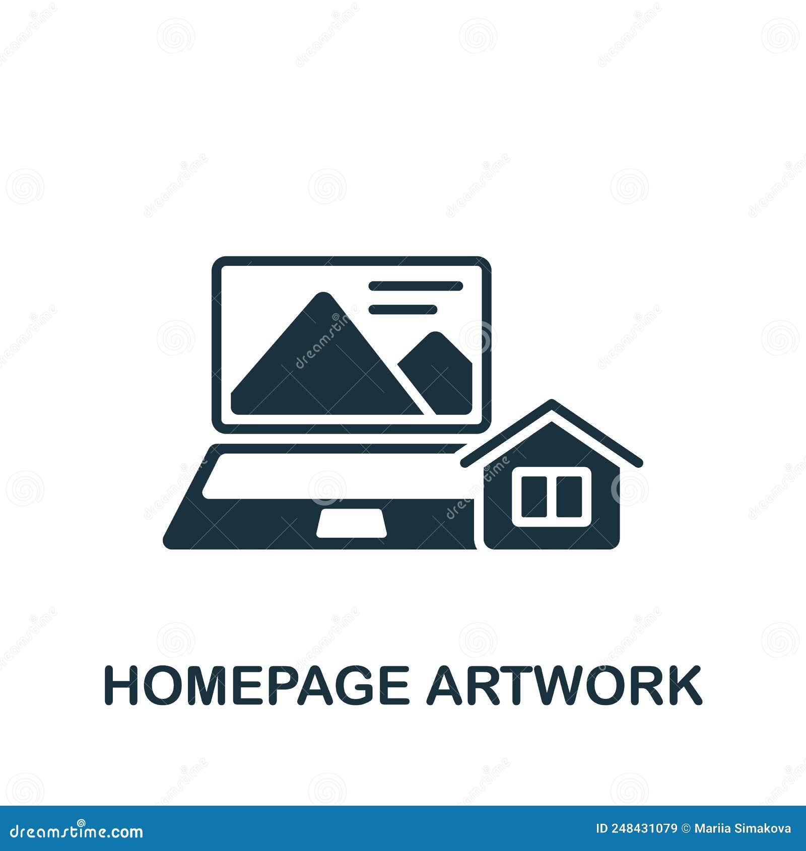 Homepage Artwork Icon. Monochrome Simple Web Development Icon for ...
