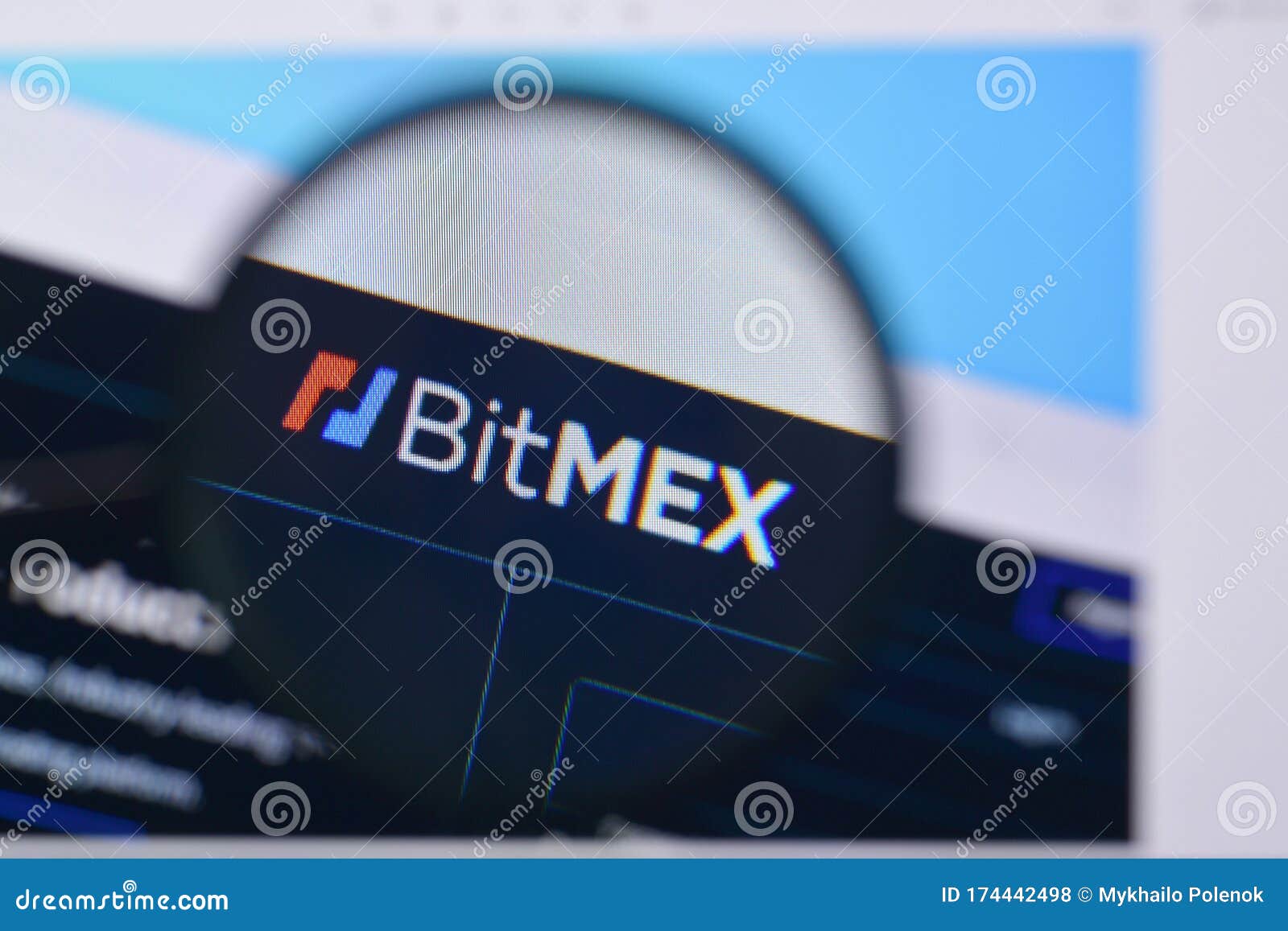 Homepage of Bitmex Website on the Display of PC, Url - Bitmex.com ...