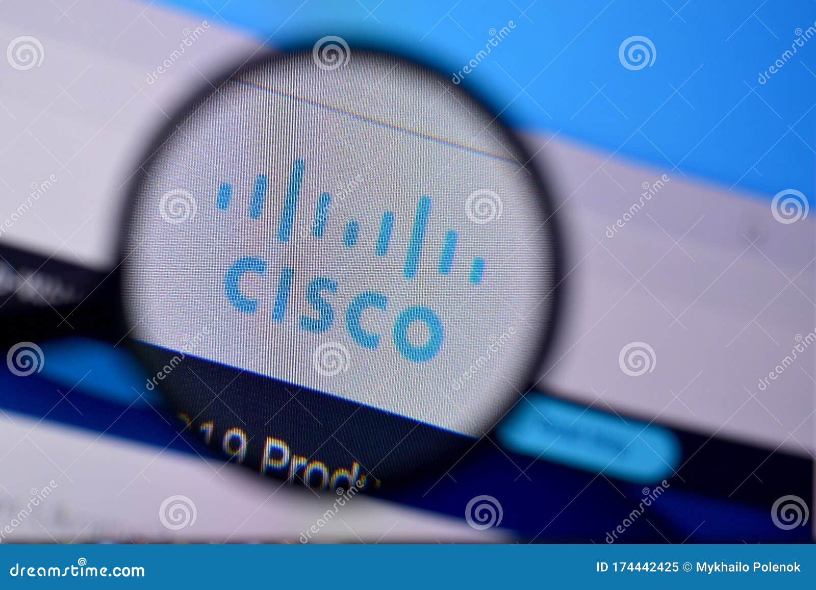Homepage of Cisco Website on the Display of PC, Url - Cisco.com ...