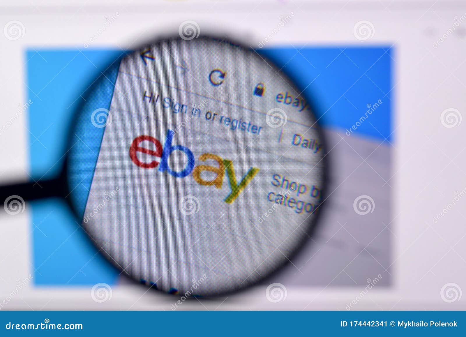 Homepage of Ebay Website on the Display of PC, Url - Ebay.com Editorial ...