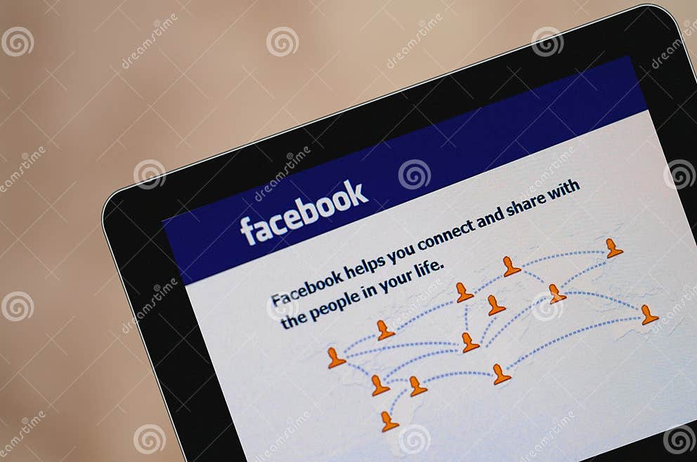 Homepage of facebook.com editorial stock image. Image of hitech - 36904489
