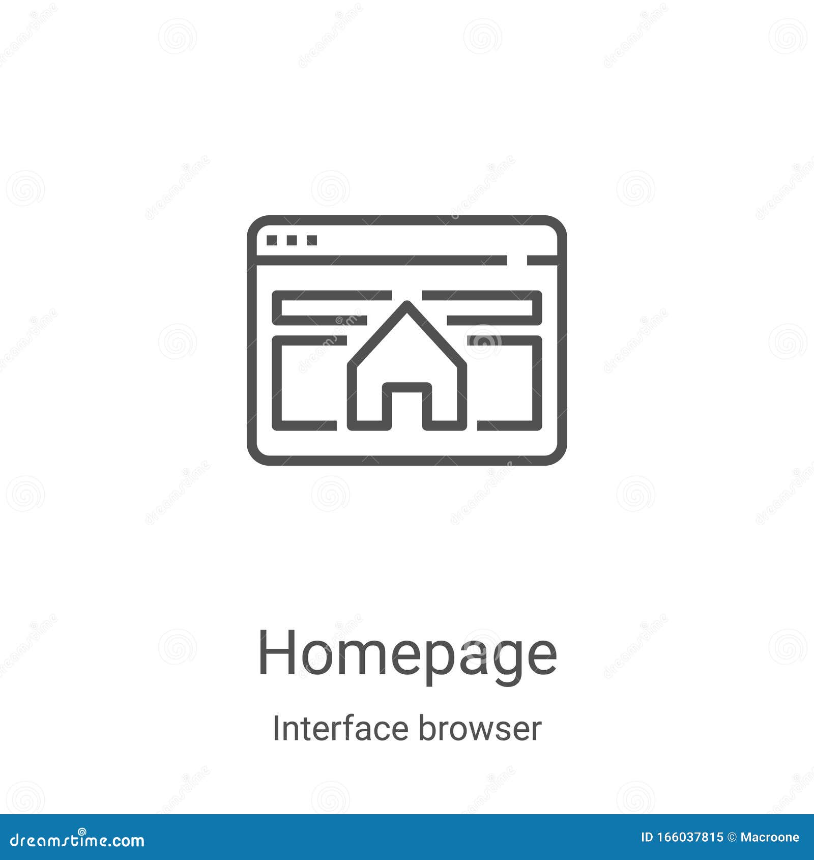 Homepage Icon Vector from Interface Browser Collection. Thin Line ...