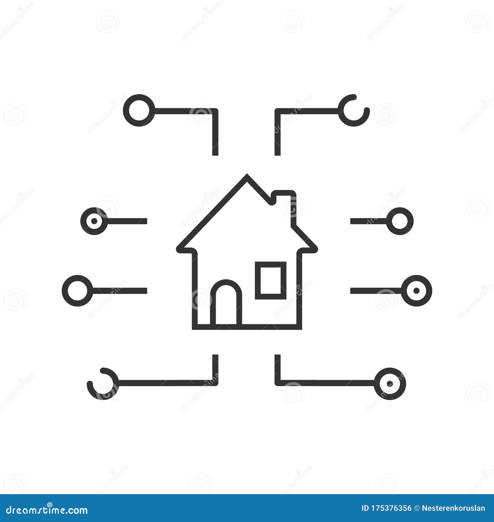 Homepage linear icon stock vector. Illustration of computing - 175376356