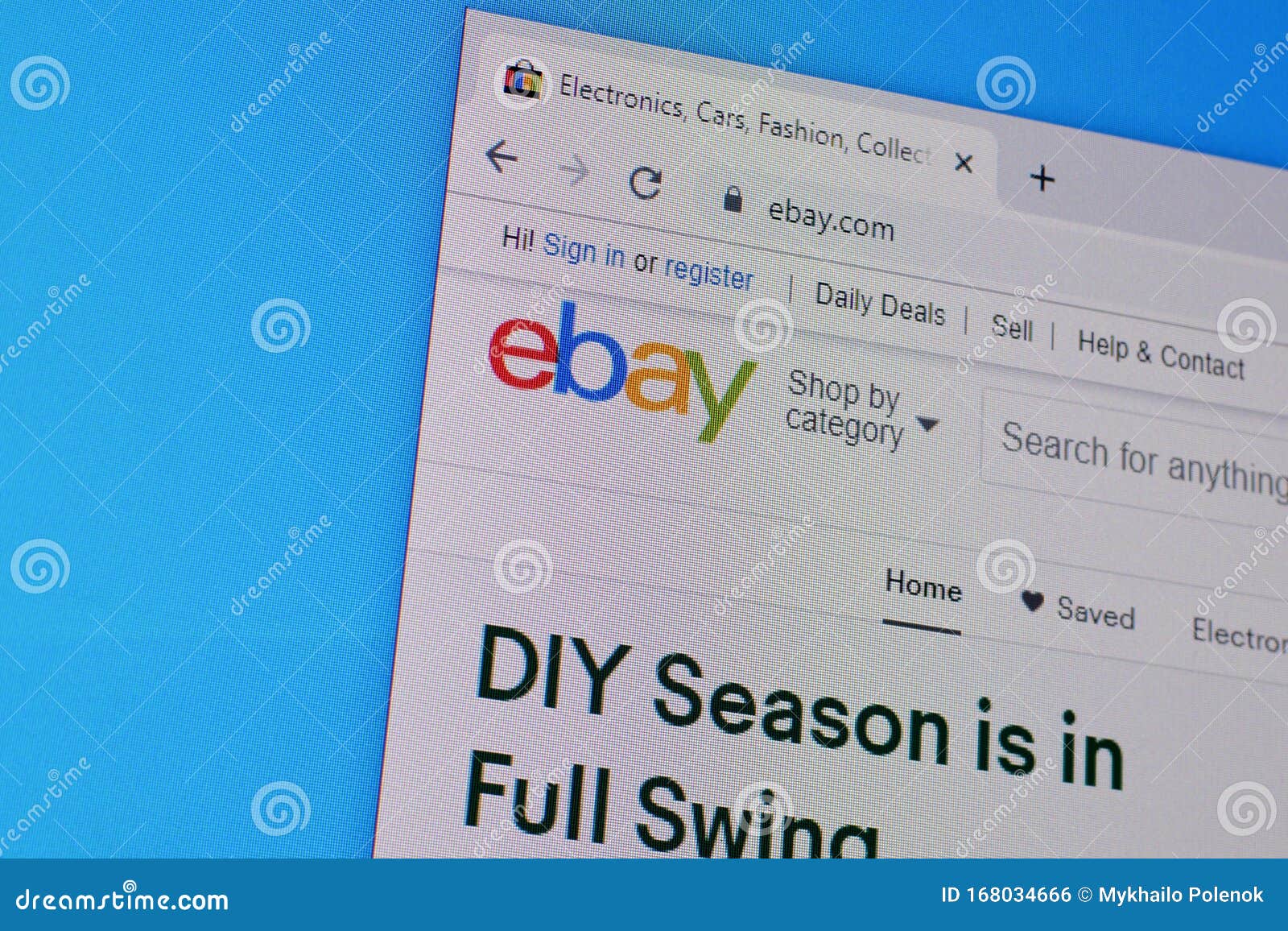 Homepage Van De EBay-website Op De Weergave Van PC, URL - EBay Com ...