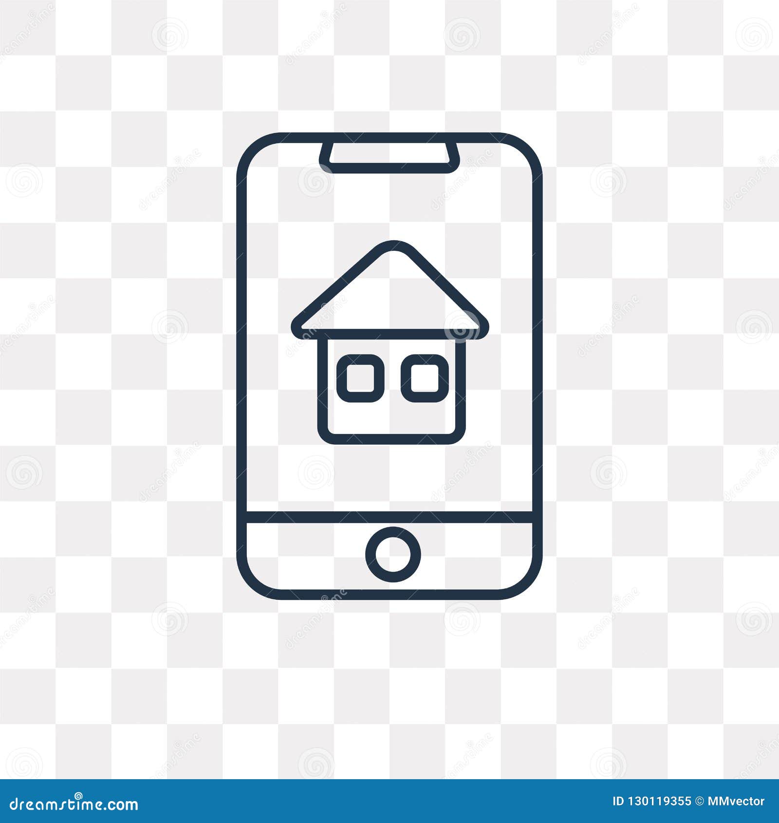 Homepage Vector Icon Isolated on Transparent Background, Linear Stock ...