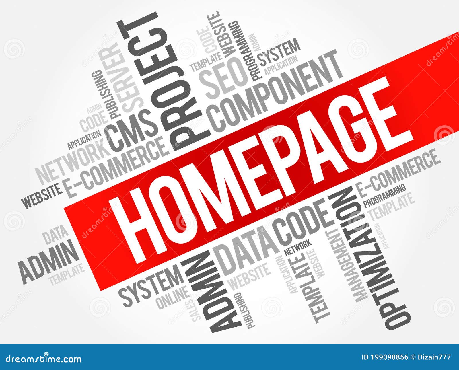 Homepage word cloud stock illustration. Illustration of designer ...