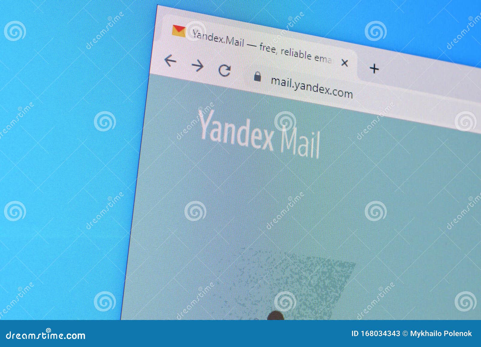 Homepage of Yandex Mail Website on the Display of PC, Url - Mail.yandex ...
