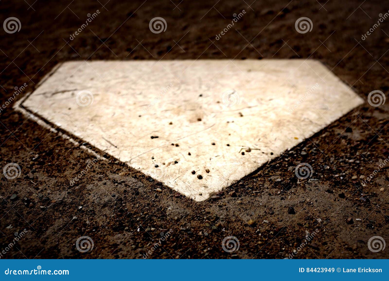 Homeplate Home Plate in Baseball for Scoring and Batting Stock Image ...