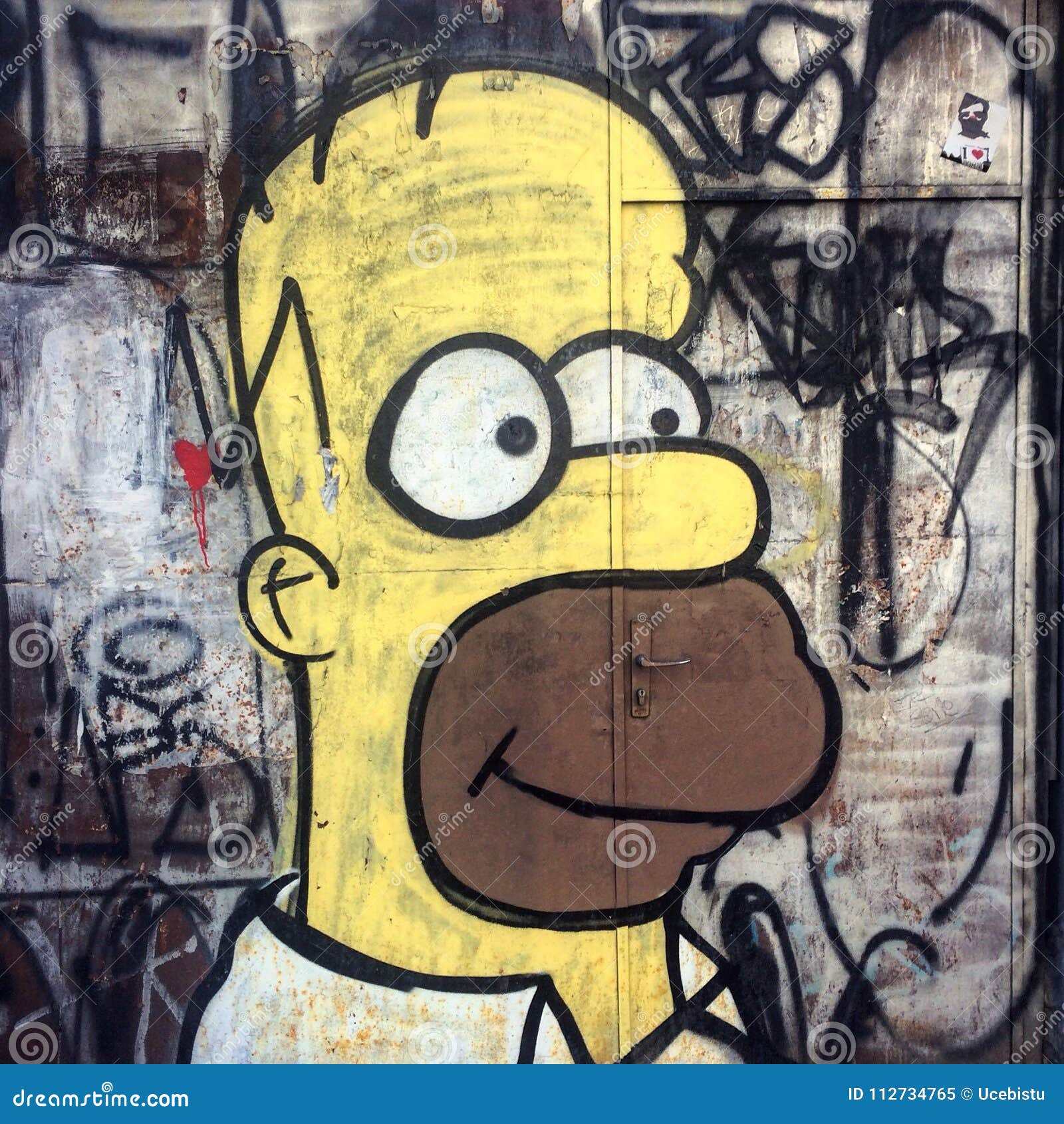 Homer Simpson imagen editorial. Imagen de garaje, puerta - 112734765