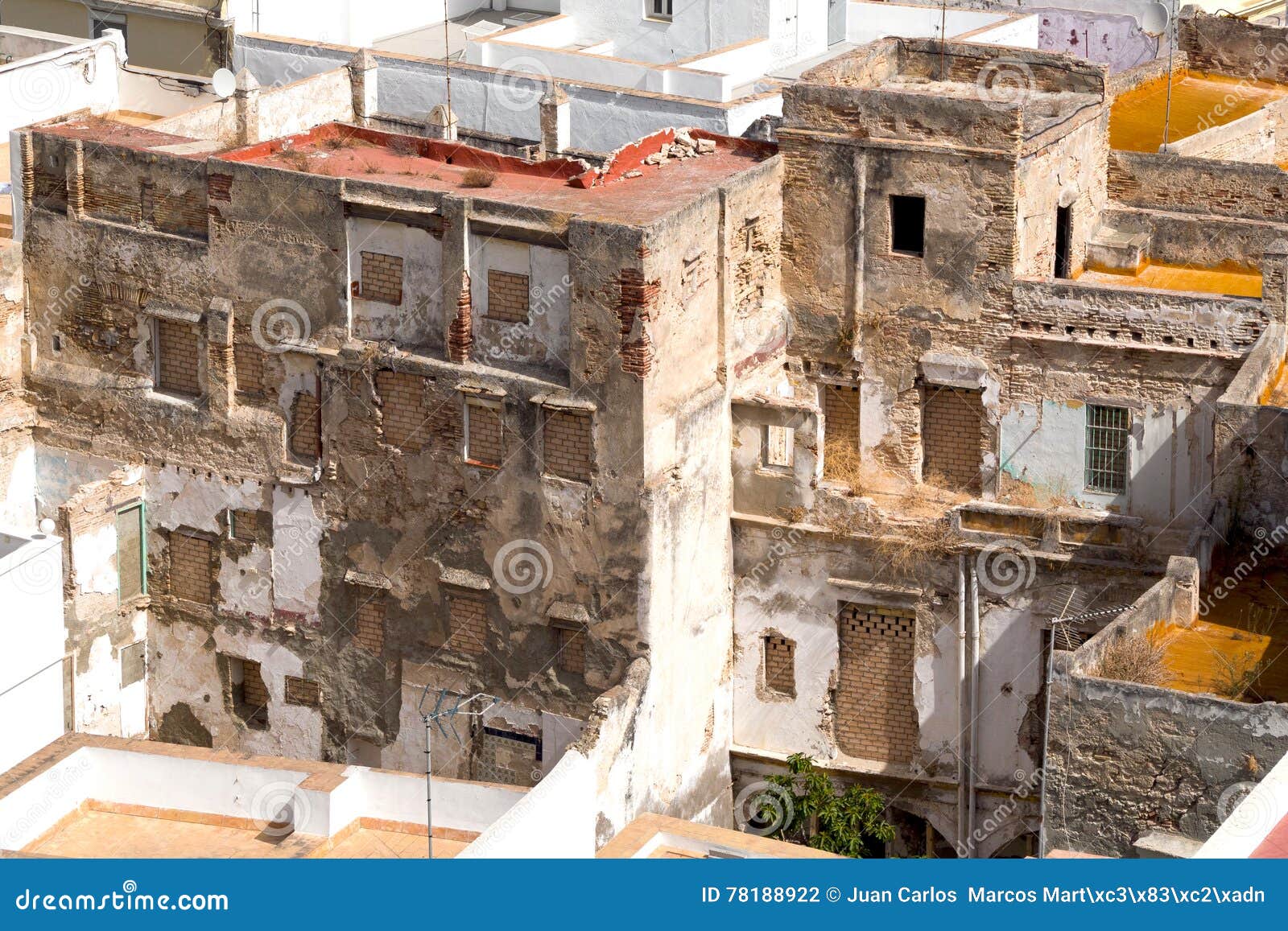 Homes in abandoned ruins stock photo. Image of ruin, construction ...