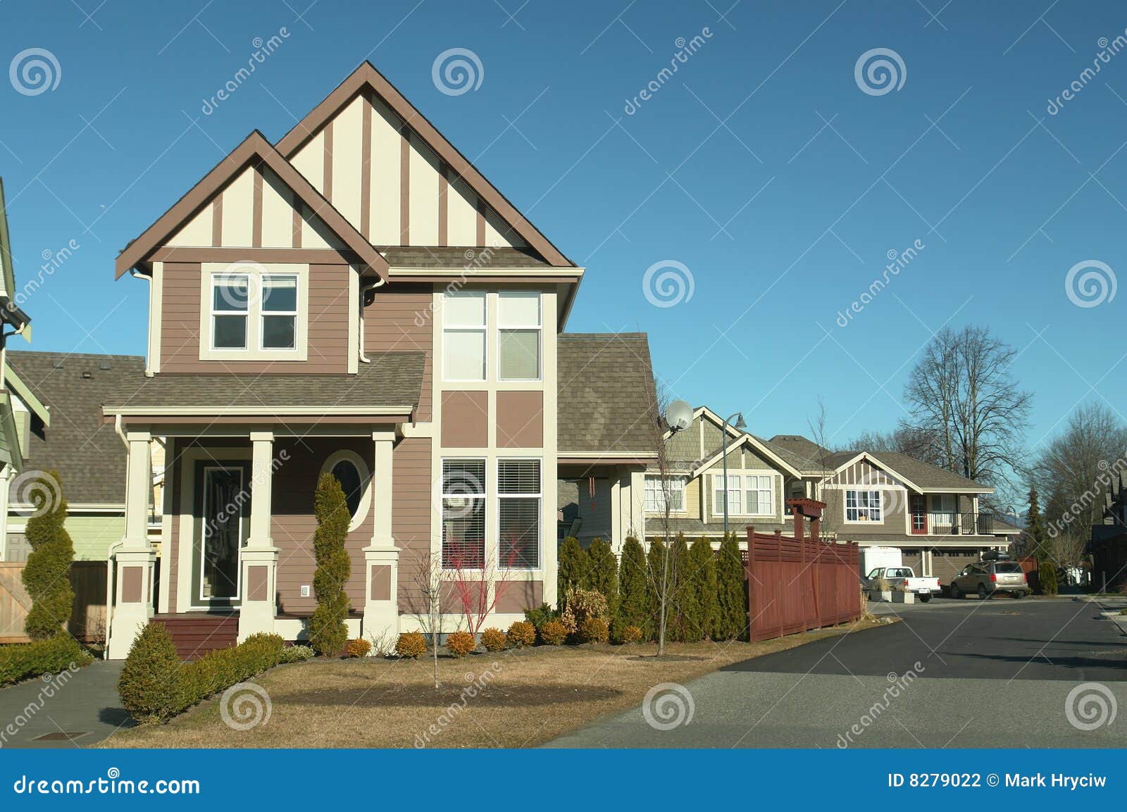 Homes Neighbourhood Street stock photo. Image of columbia - 8279022