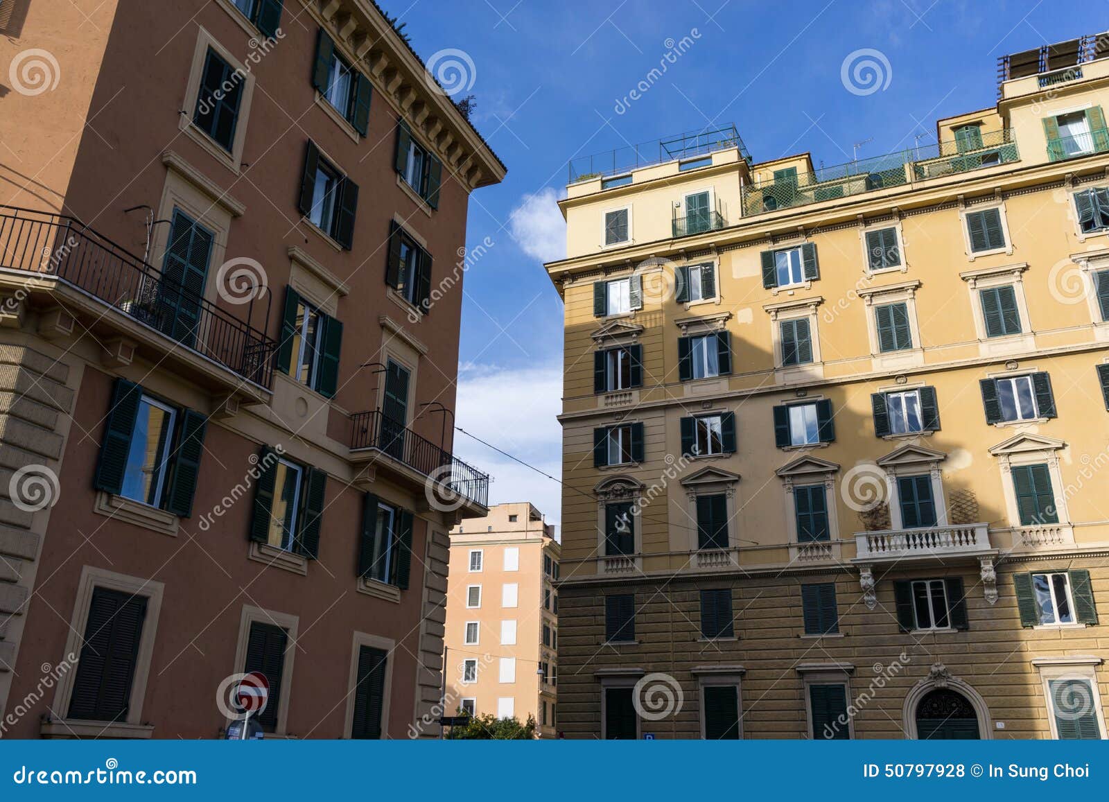 Homes and Office Buildings in Rome Stock Photo - Image of famous ...