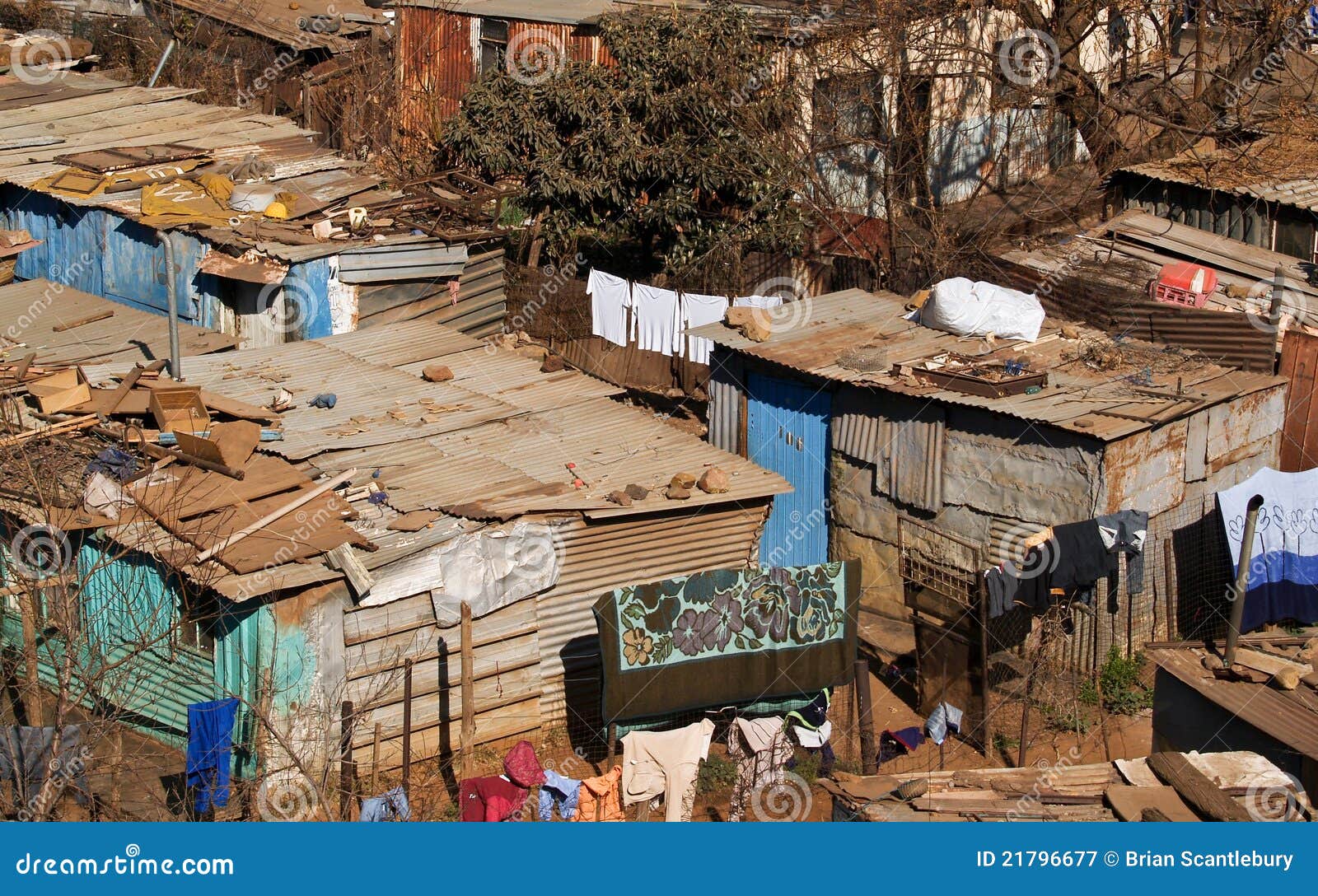 Homes of the poor. stock image. Image of informal, soweto - 21796677