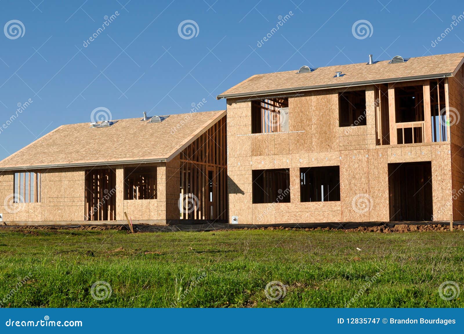 Homes Under Construction stock image. Image of wood, build - 12835747