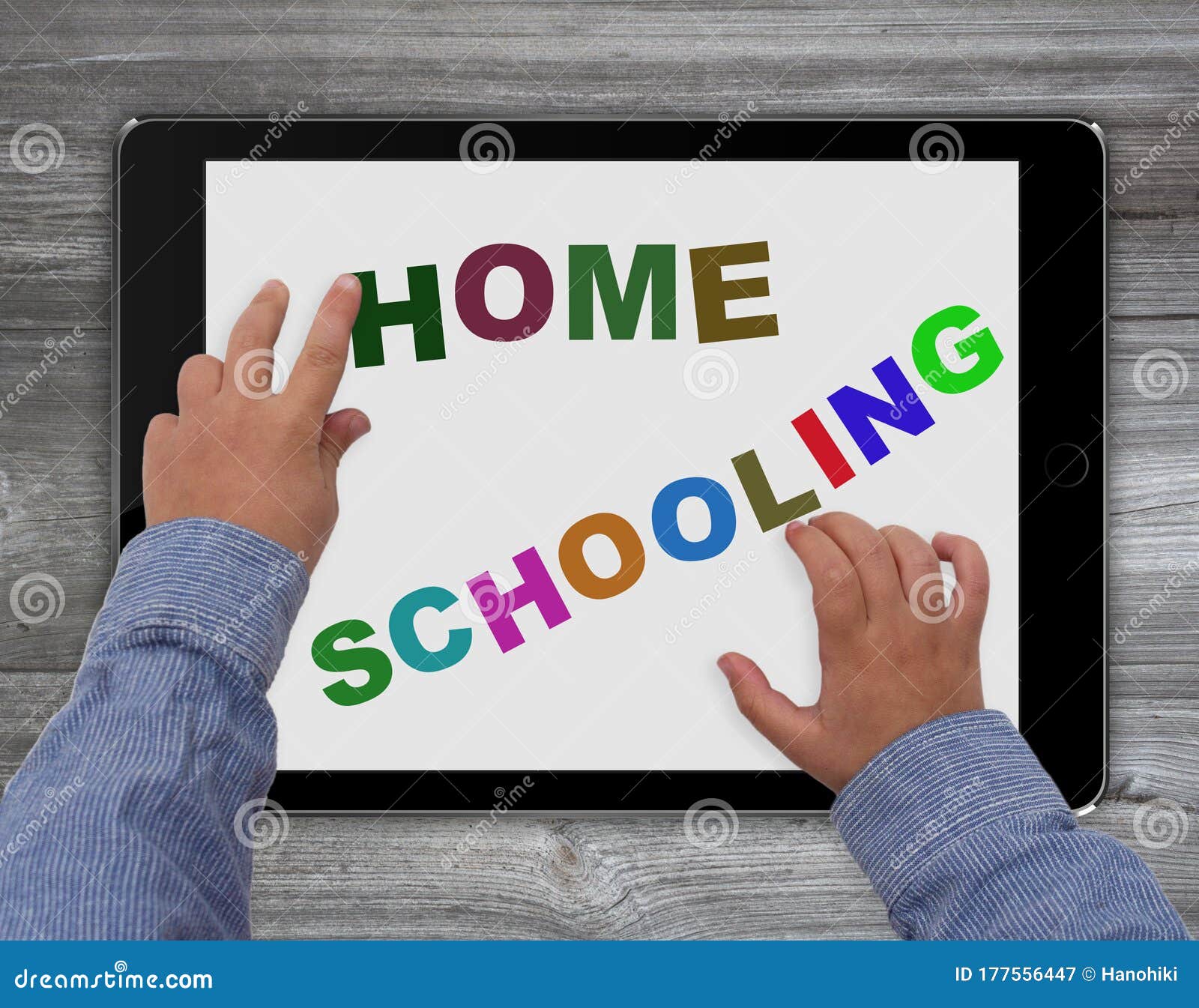 Homeschool Child with Tablet Computer - Homeschooling Concept Stock ...