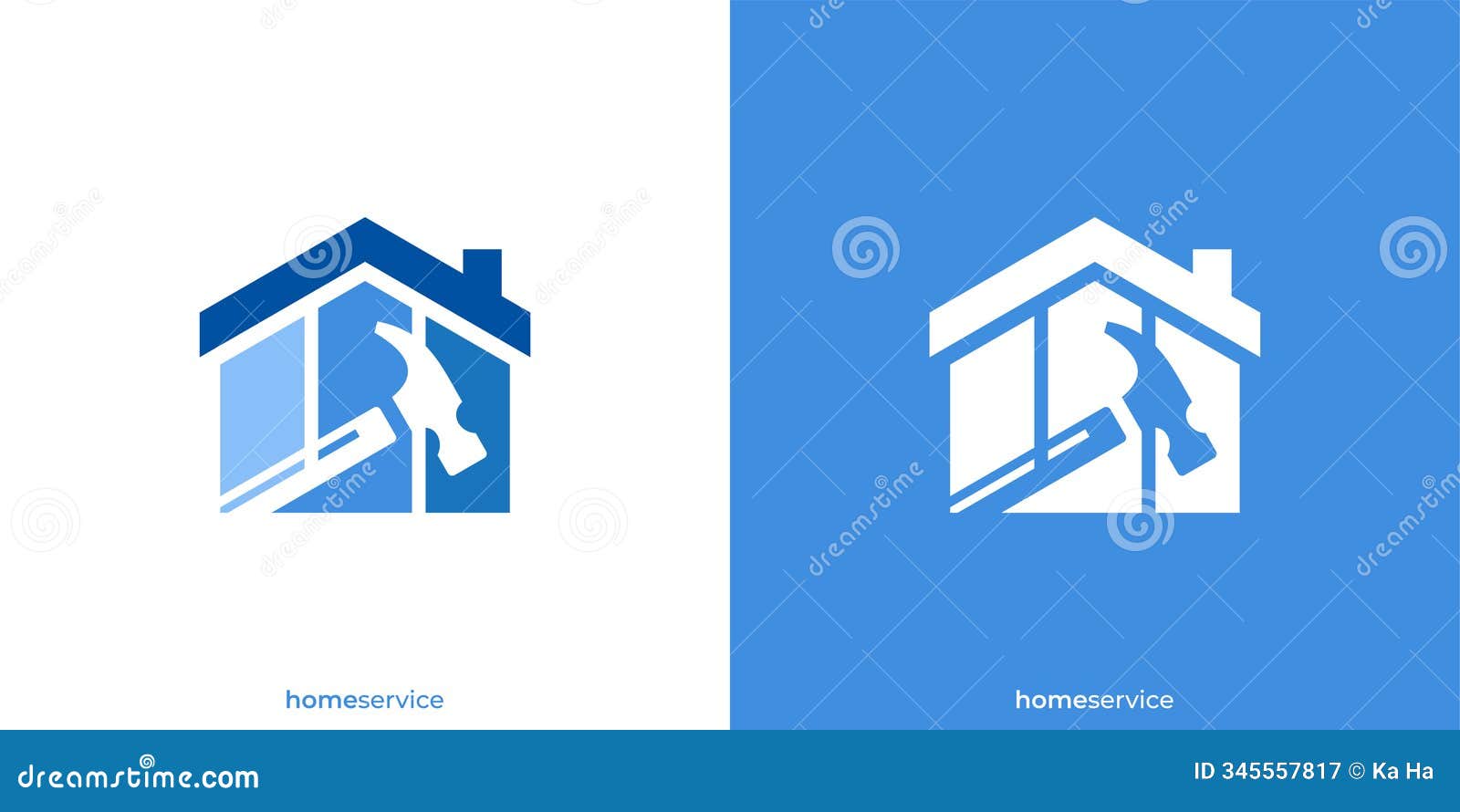 Creative Home Build Logo. House Construction, Hammer Tool and Home with ...