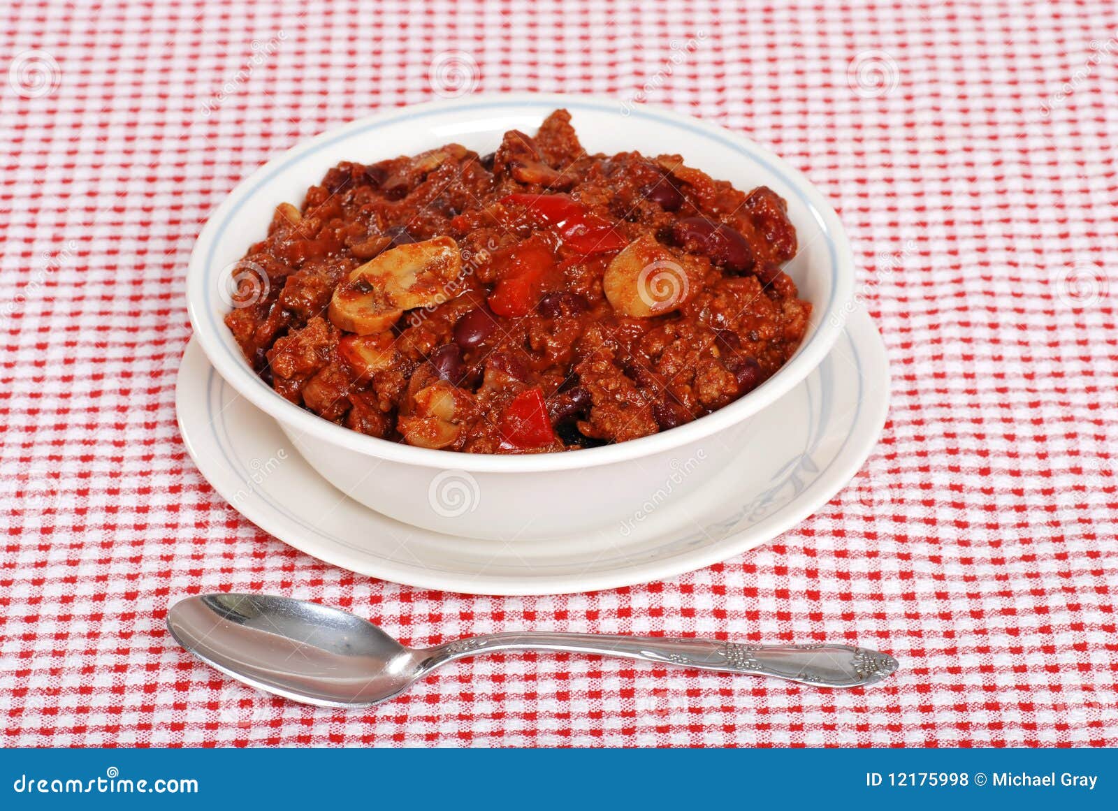 Homestyle Chili stock photo. Image of chili, plate, hearty - 12175998