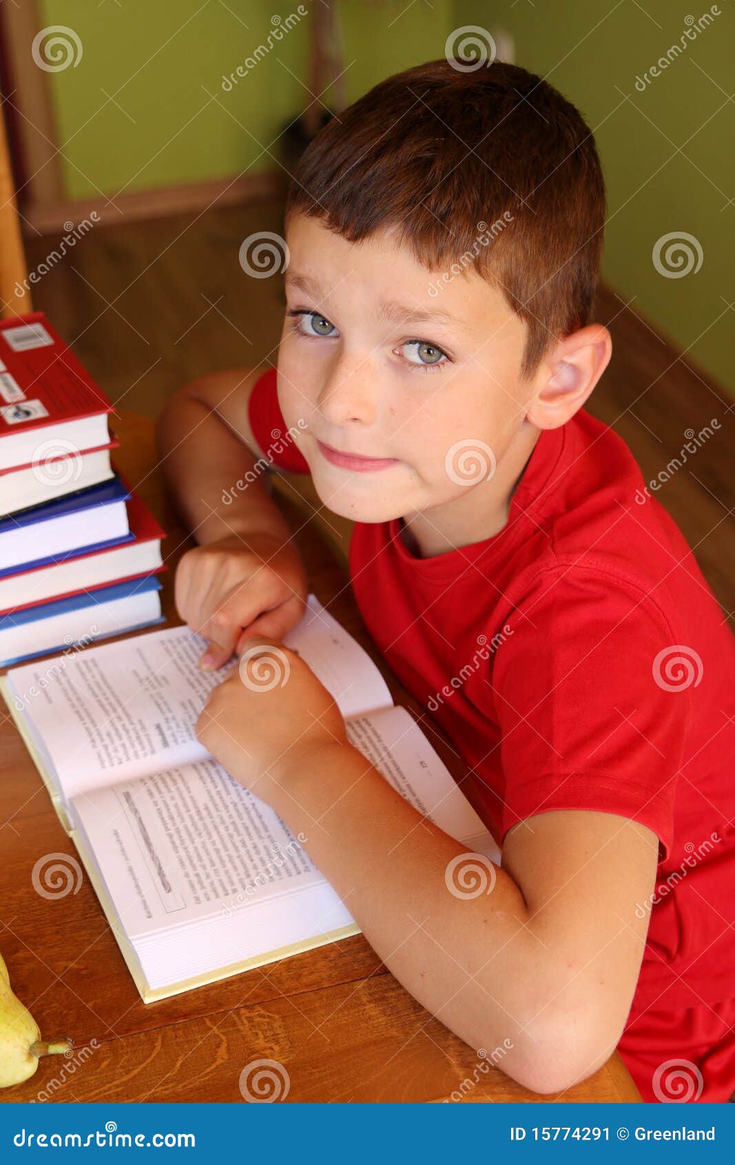 Homework stock image. Image of portrait, happy, books - 15774291
