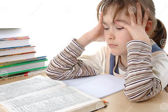 Homework stock image. Image of happy, library, look, creative - 1736393