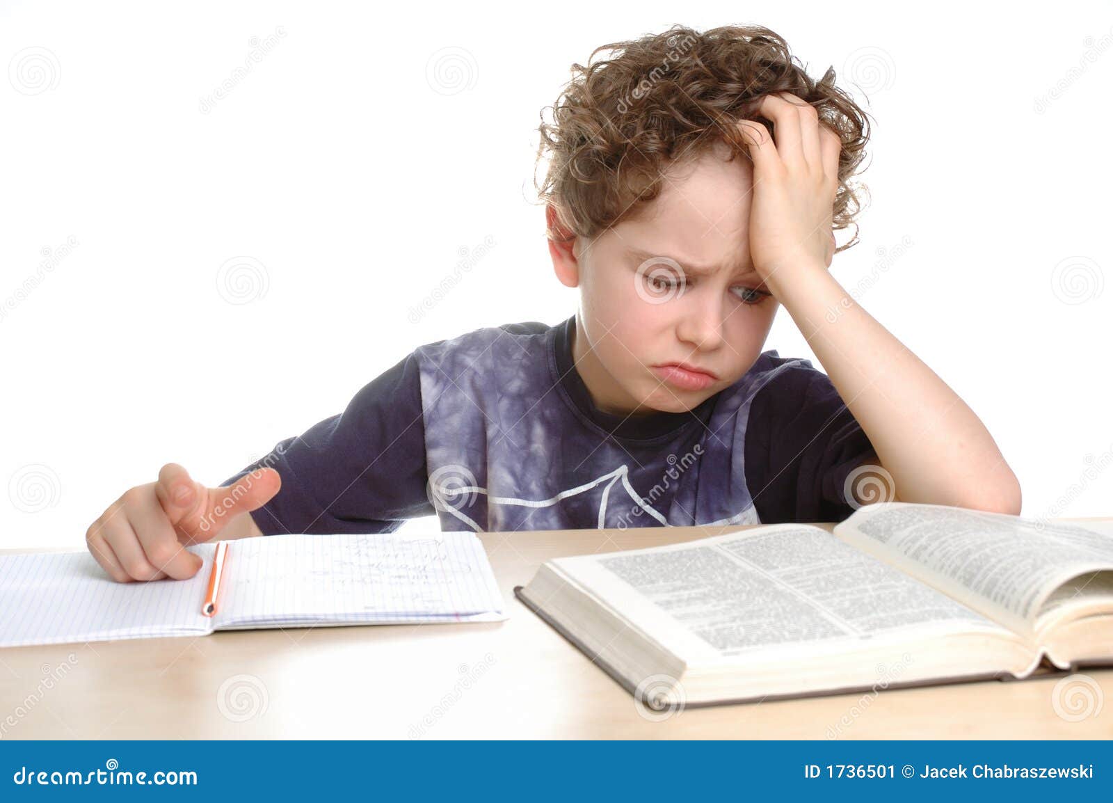 Homework stock image. Image of happy, look, library, paper - 1736501