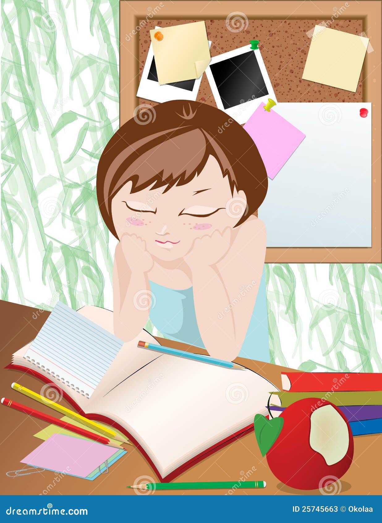 Homework stock vector. Illustration of clipboard, september - 25745663