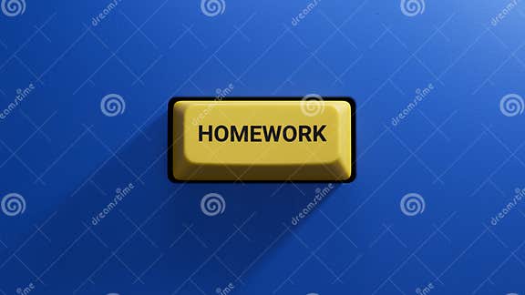 Homework.3D Illustration of Button of Keyboard of a Modern Computer ...