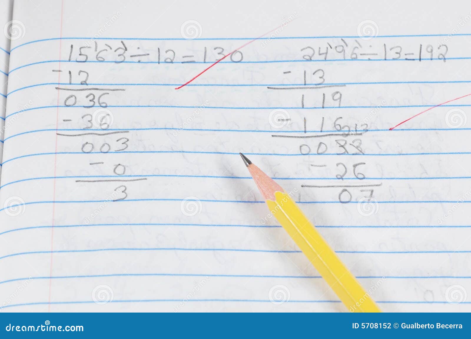 Homework stock photo. Image of text, math, drawing, division - 5708152