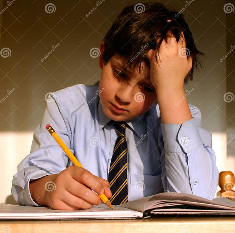 Homework ! stock image. Image of learn, uniform, learning - 588685