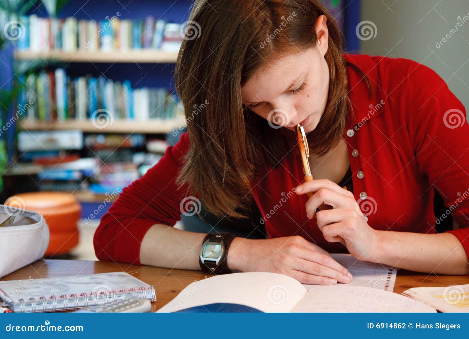 Homework stock photo. Image of person, student, notes - 6914862