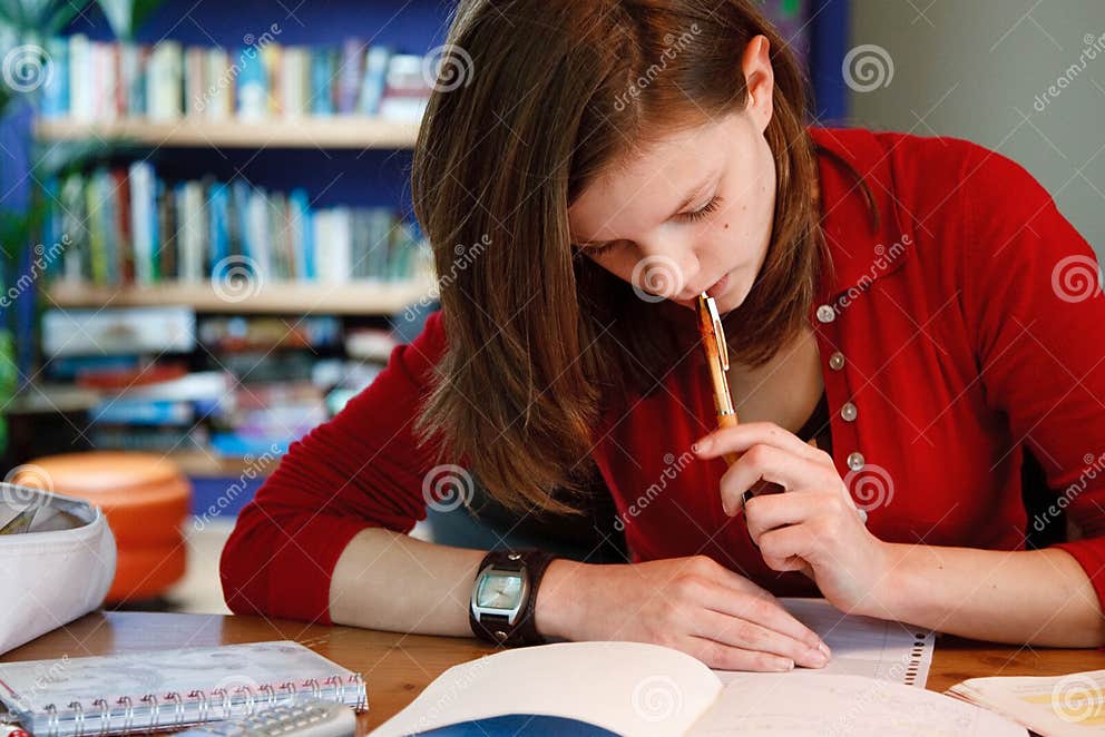 Homework stock photo. Image of person, student, notes - 6914862