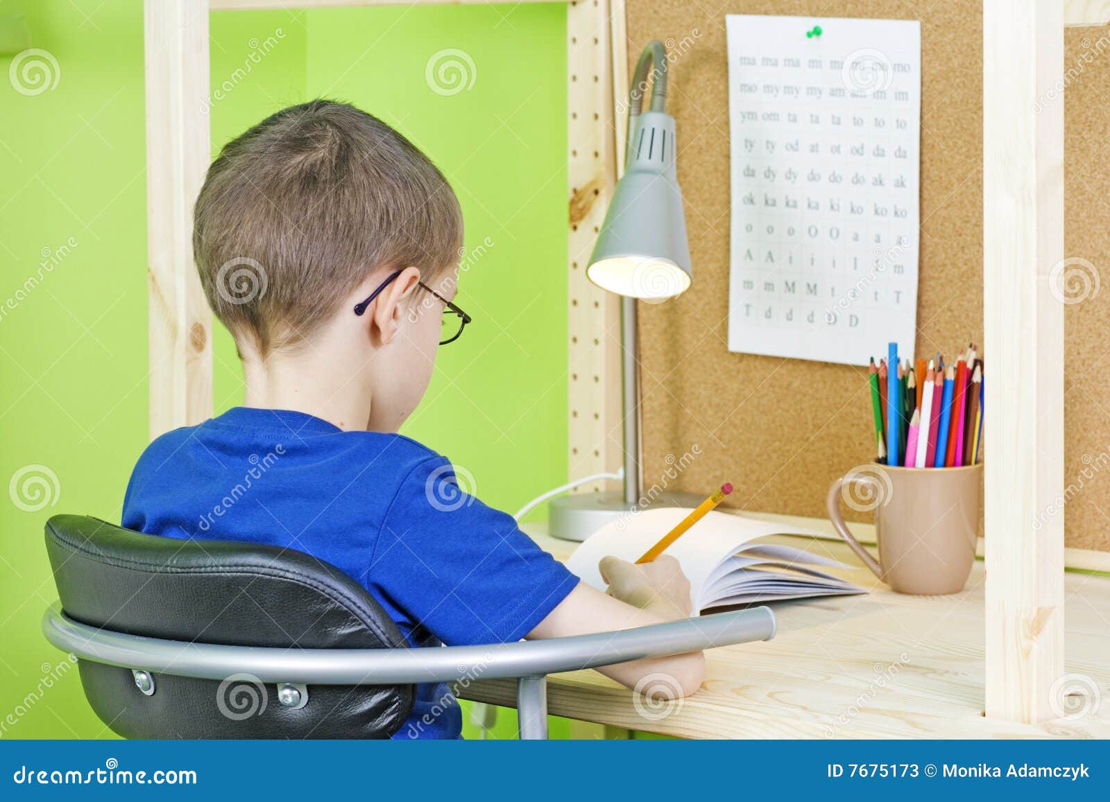 Homework stock image. Image of eyewear, table, studying - 7675173