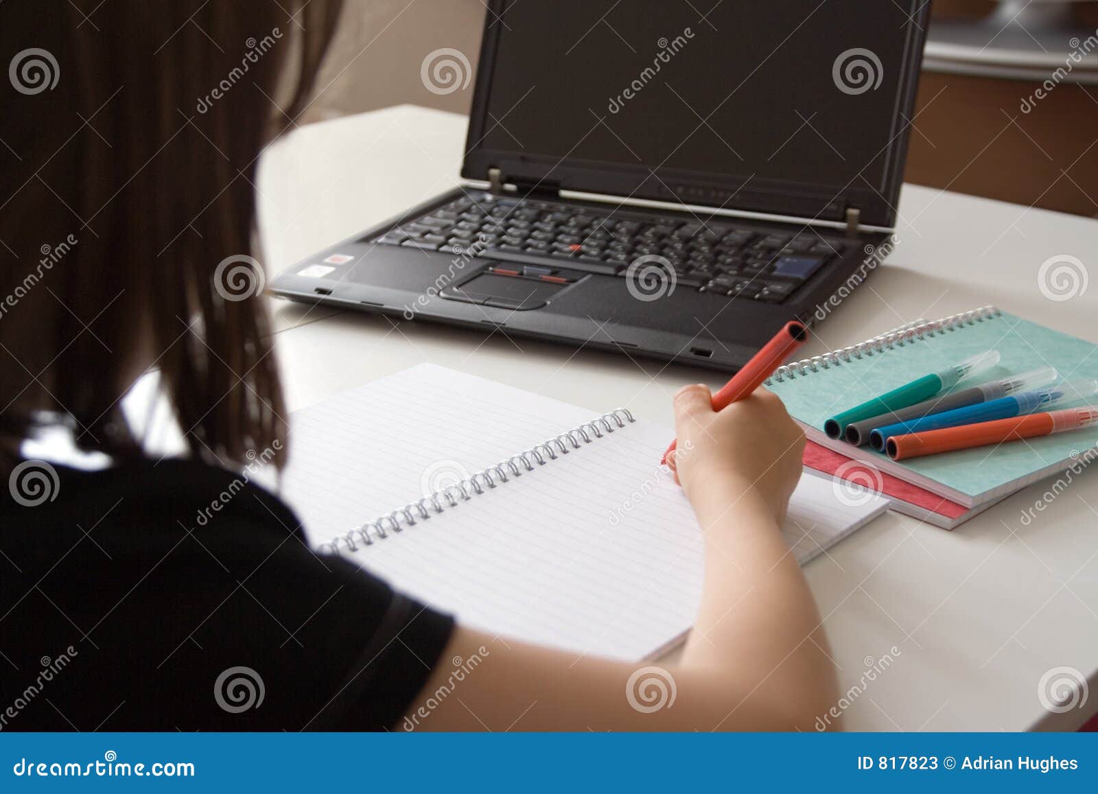 Homework stock image. Image of mouse, notebook, ruled, homework - 817823