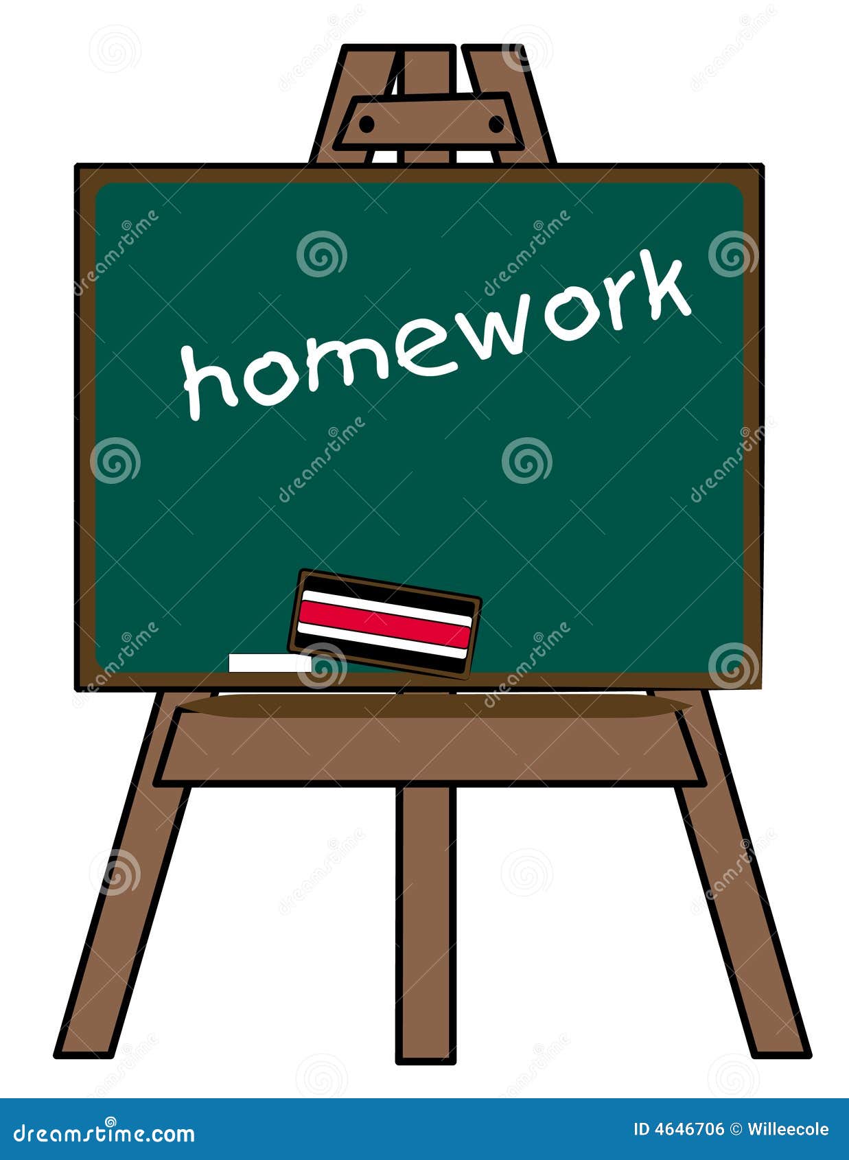 Homework On Chalkboard Royalty Free Stock Image - Image: 4646706