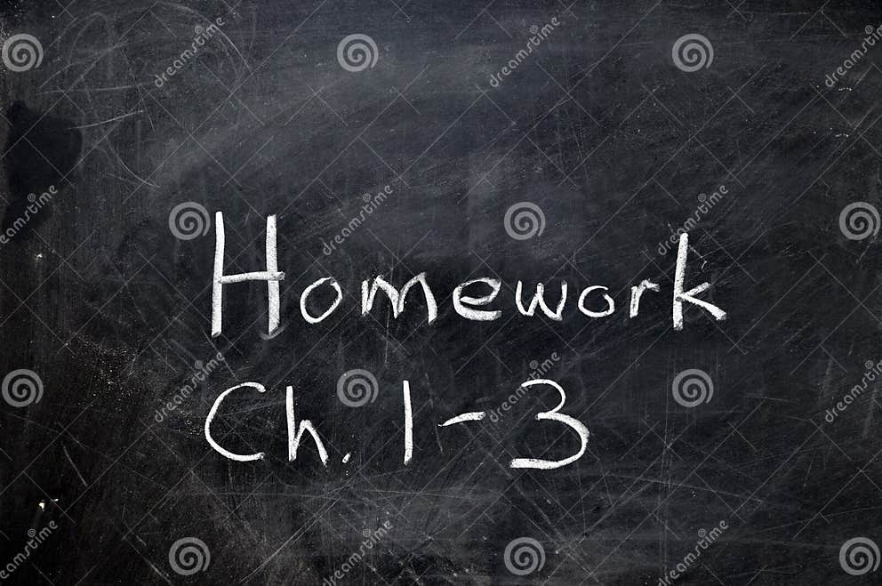 Homework on Chalkboard stock photo. Image of teacher, chalkboard - 8752606