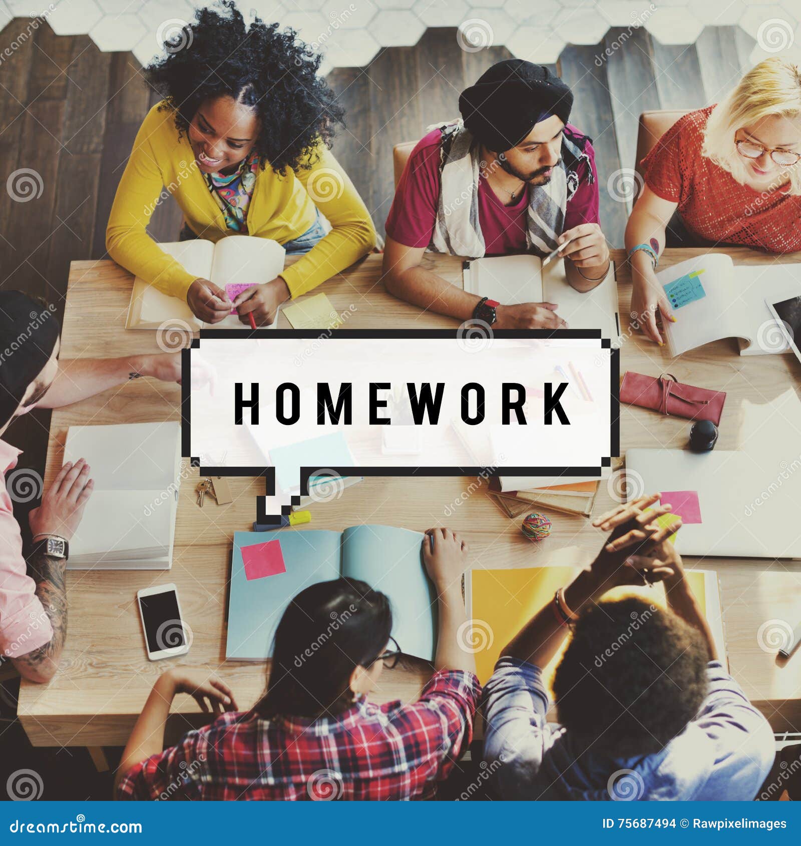 Homework Education Academic Learning Study Concept Stock Photo - Image ...