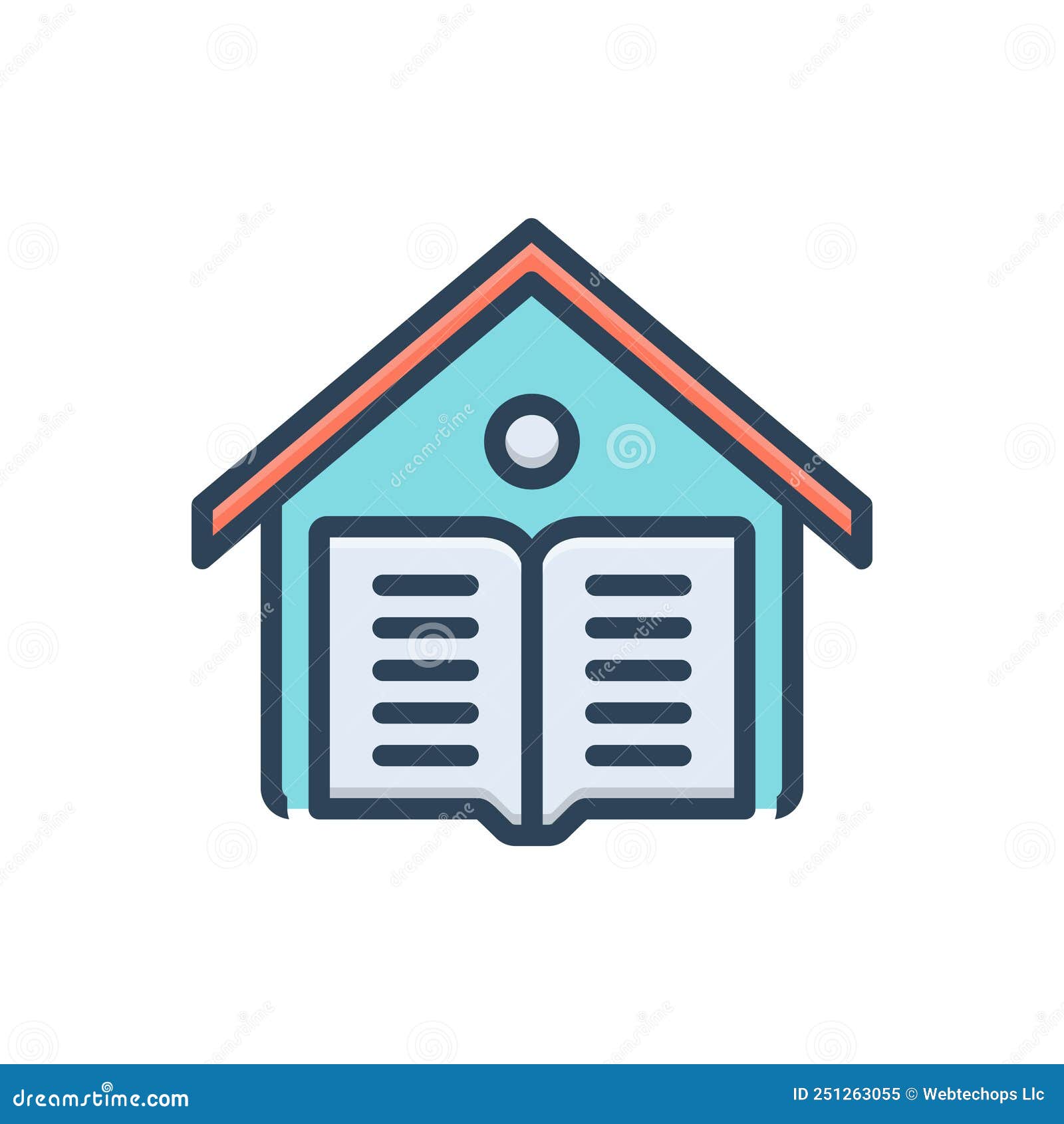 Color Illustration Icon for Homework, Classwork and Notebook Stock ...