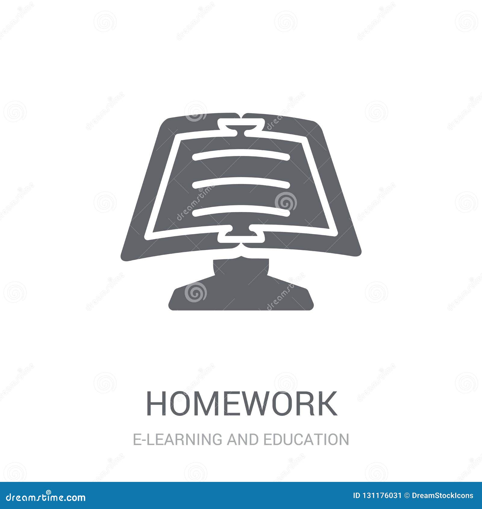 Homework Icon. Trendy Homework Logo Concept on White Background Stock ...