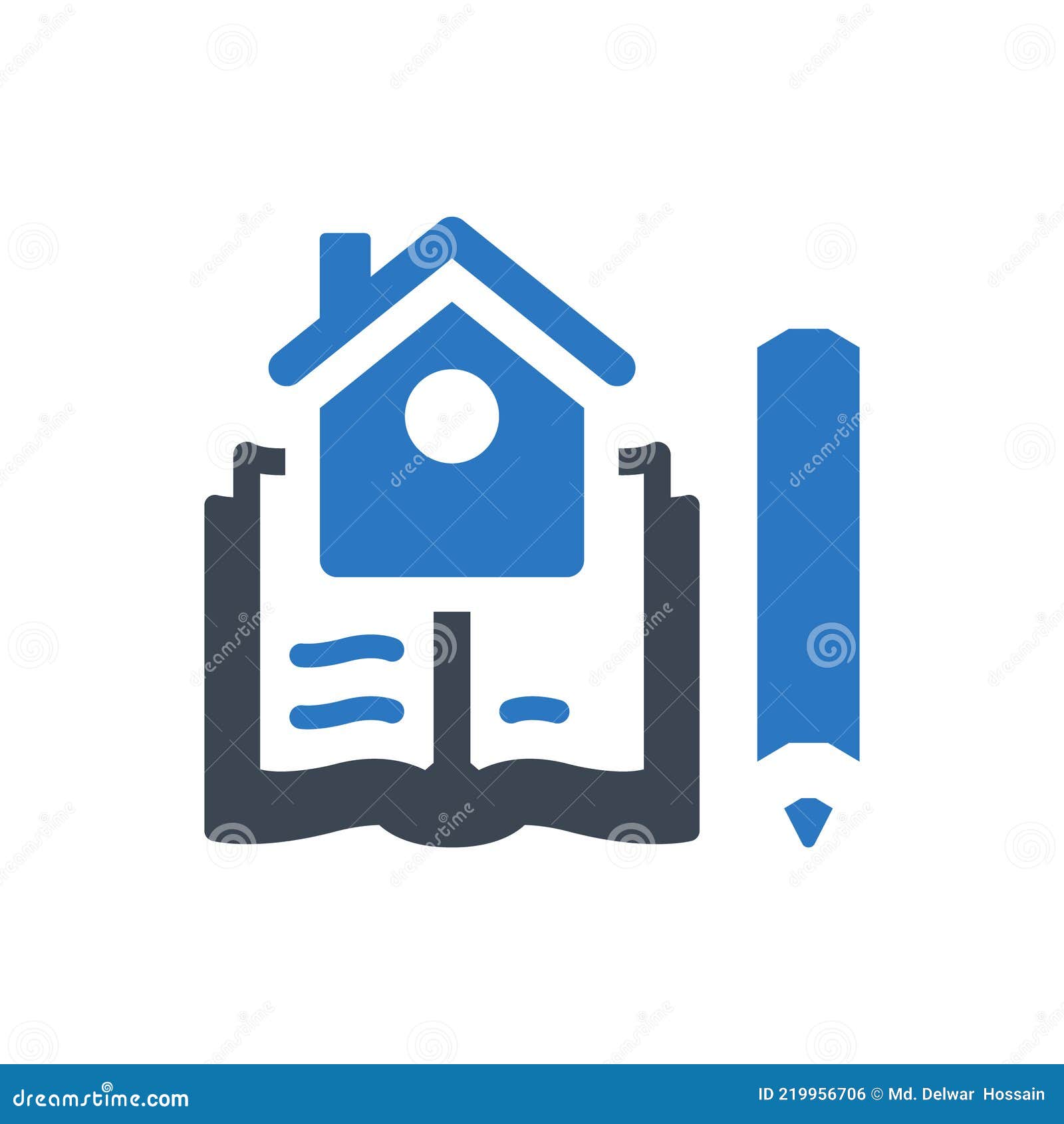 Homework icon stock vector. Illustration of illustrations - 219956706