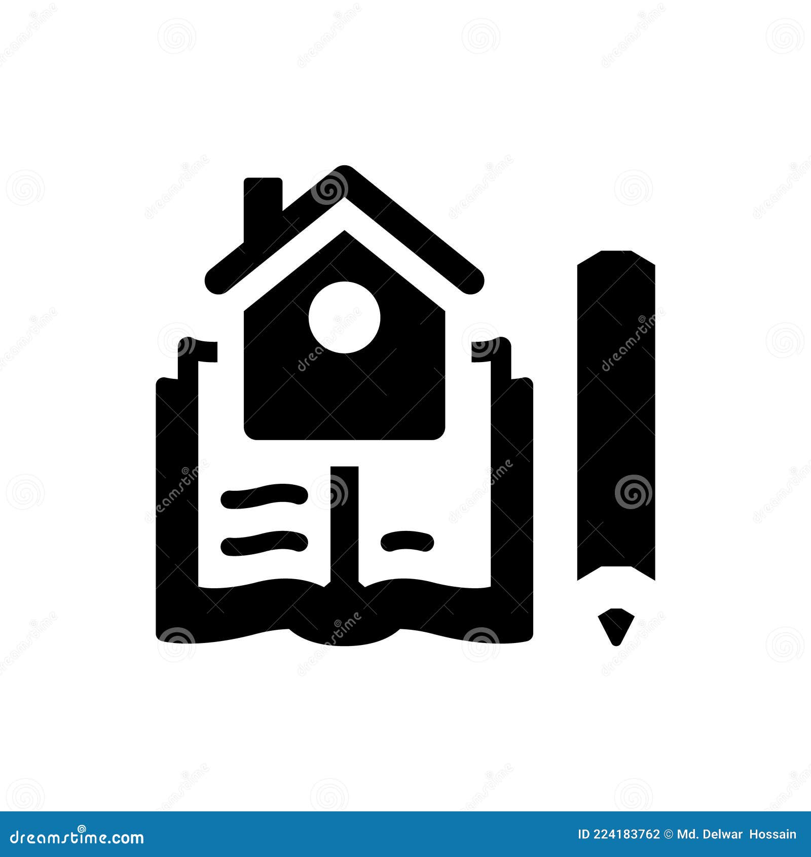 Homework icon stock vector. Illustration of education - 224183762