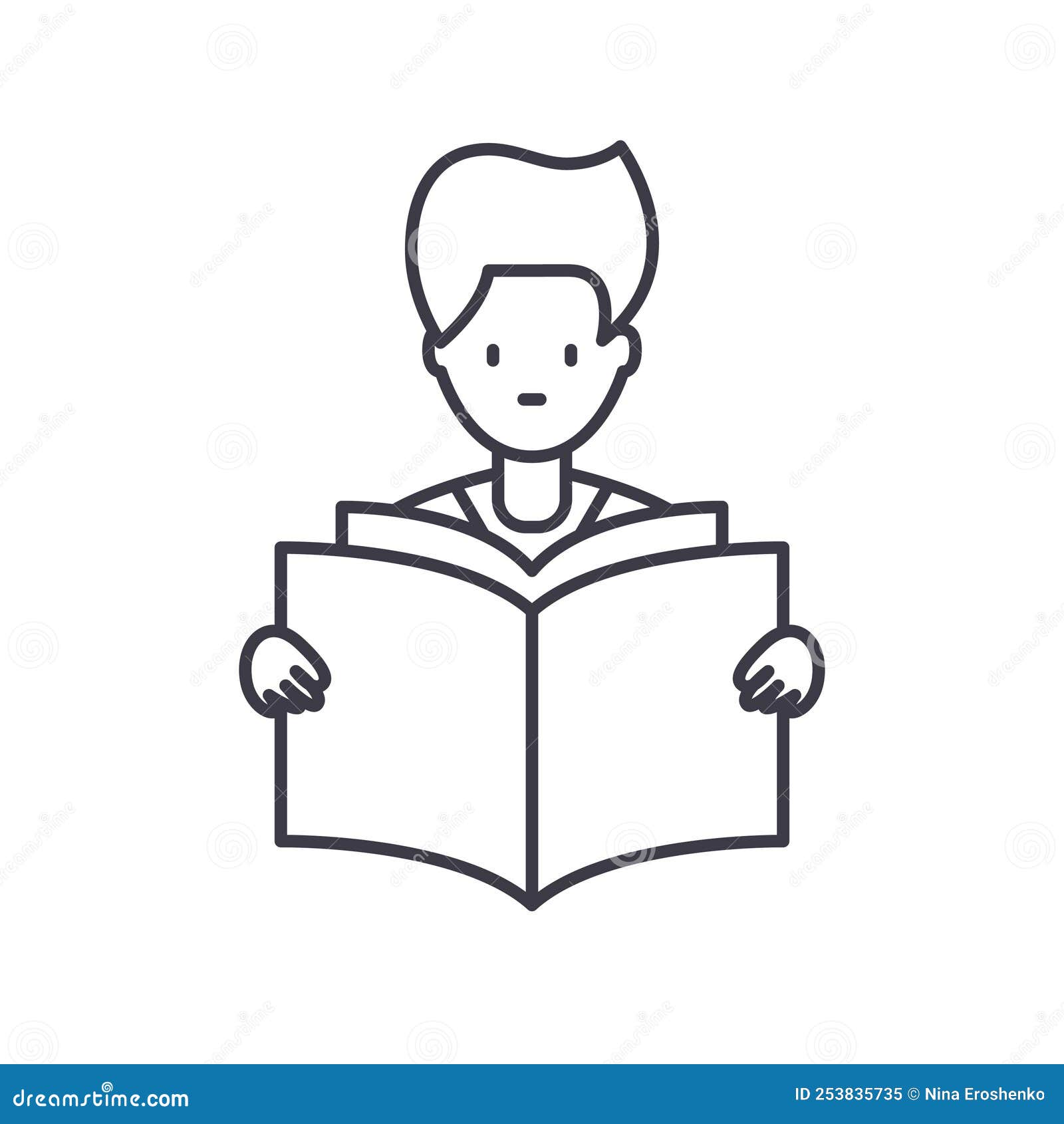 Homework Line Icon, Outline Symbol, Vector Illustration, Concept Sign ...