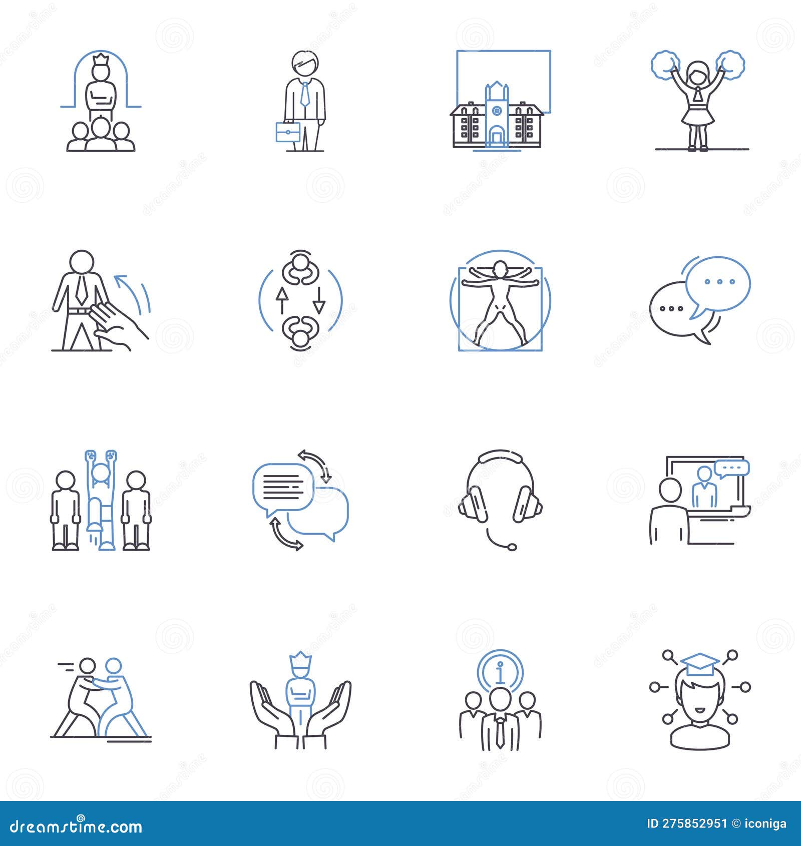 Homework Line Icons Collection. Assignments, Projects, Studying, Exams ...