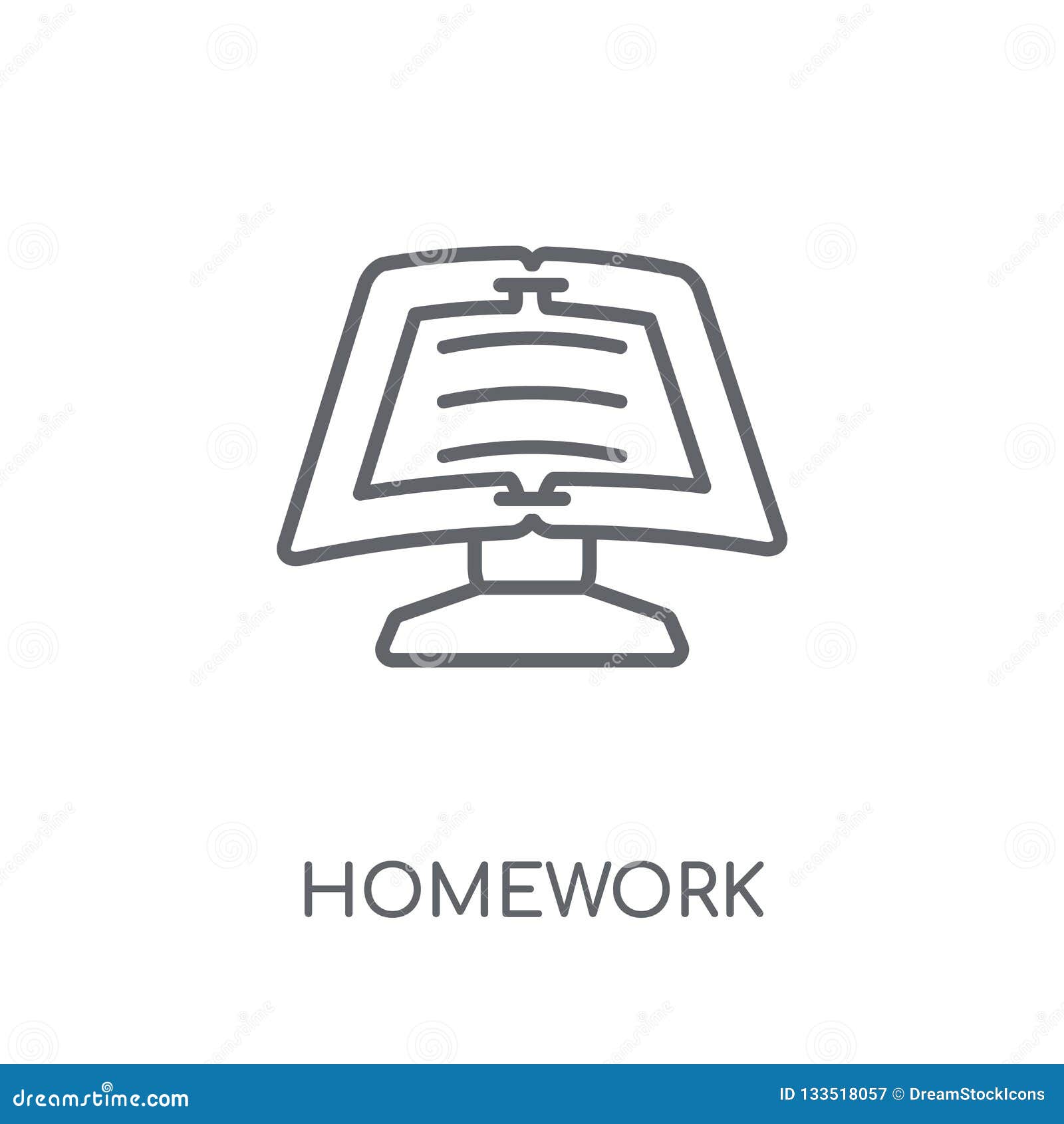 Homework Linear Icon. Modern Outline Homework Logo Concept on Wh Stock ...